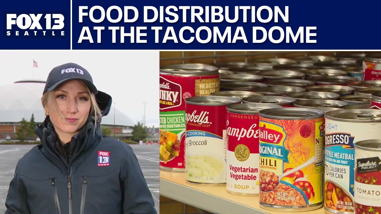 Tacoma Dome Emergency Food Distribution in WA - YouTube