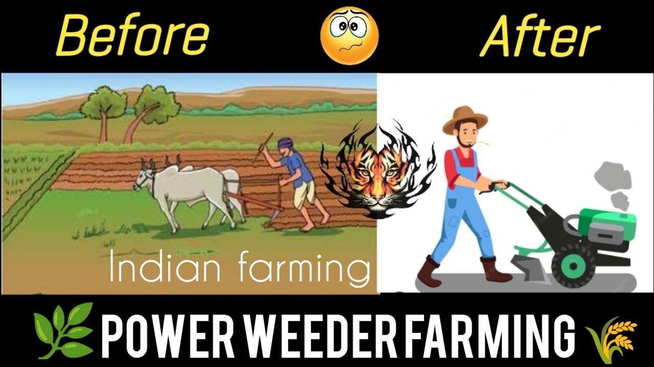 INDIAN FARMING WITH POWER TILLER/INDIAN FARMERS LIFE/OLD FARMING V/S ...