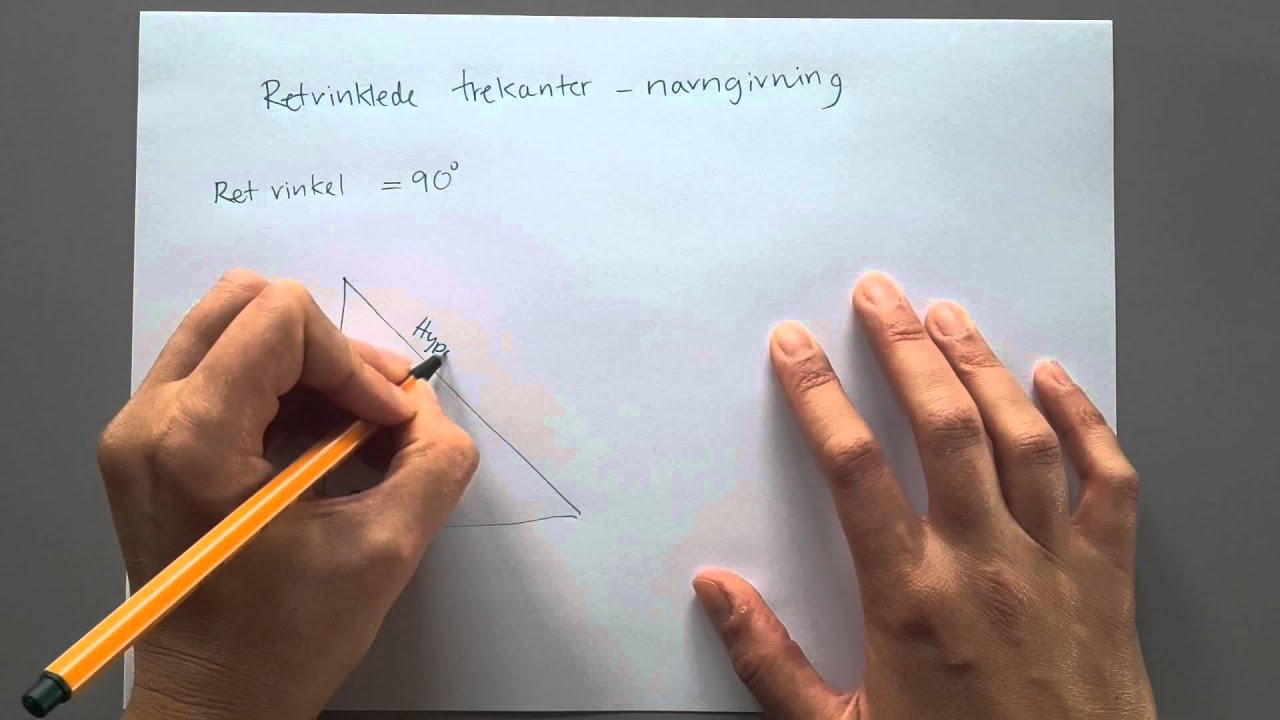 Retvinklede trekanter - navngivning - YouTube
