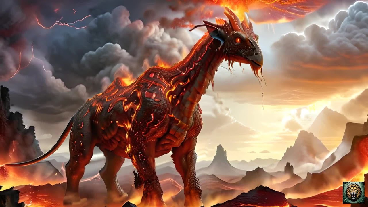 Lava Hybrid Animal Fusions | Amazing Magma Lava variants of Giraffe ...