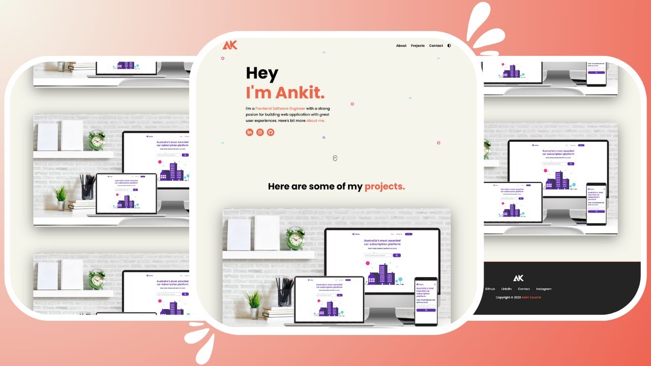 Create a Personal Portfolio Using HTML, CSS & JavaScript! - YouTube
