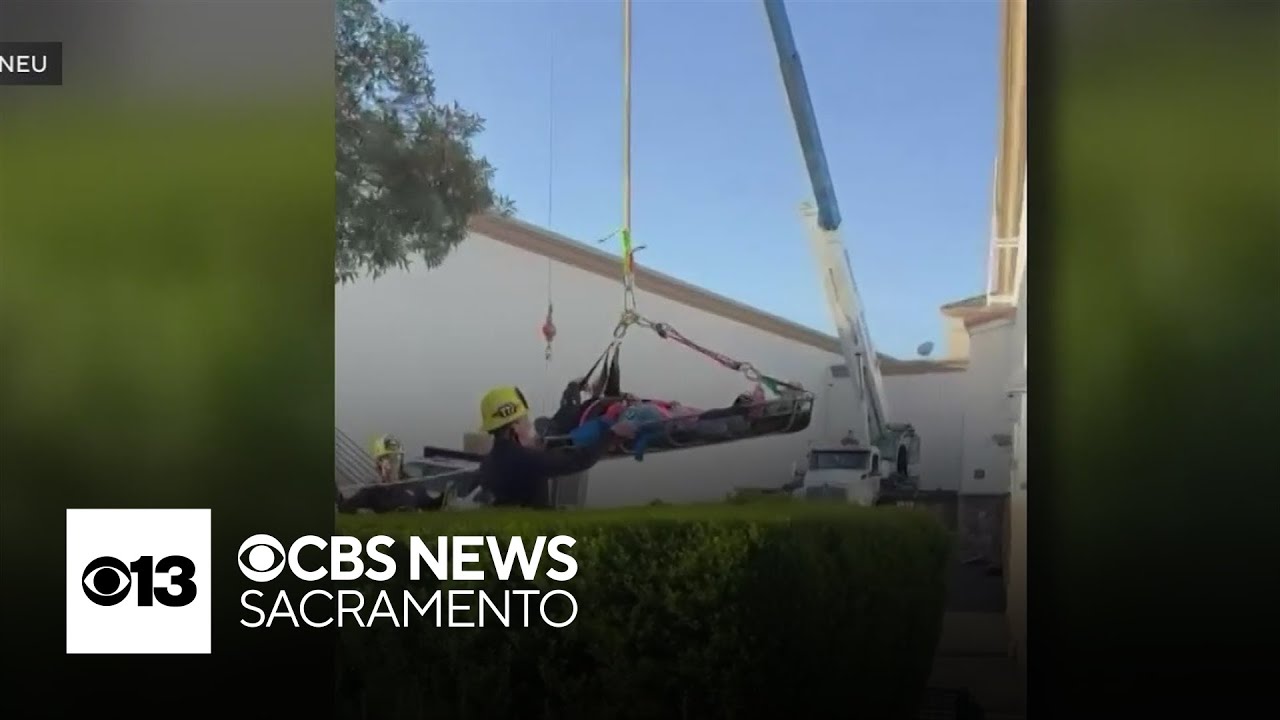 Injured utility worker rescued from Placer County grocery store roof ...