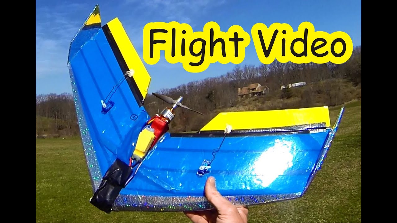 80 mile per hour $2 Foam Board Flying Wing Flight Video - YouTube
