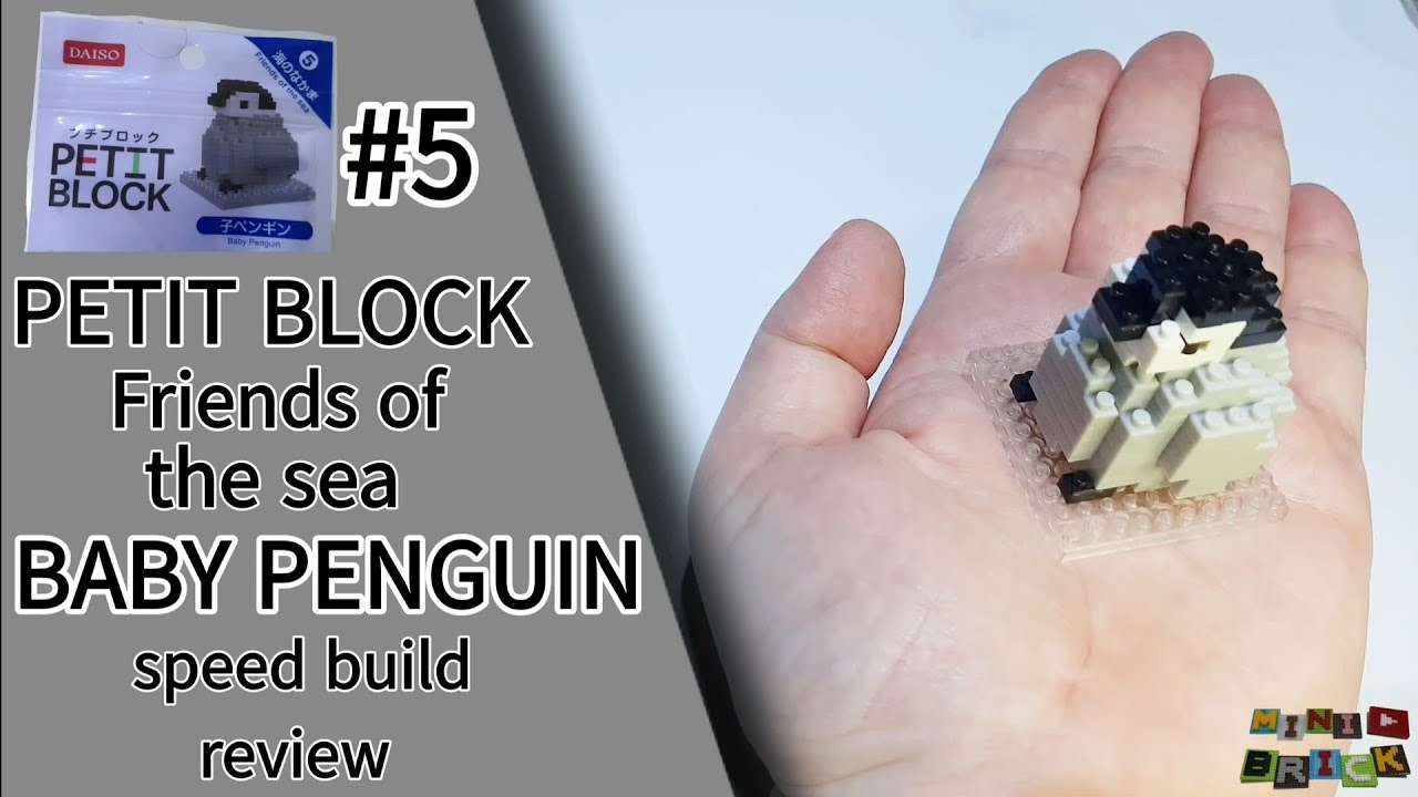 PETIT BLOCK | Friends of the sea #5 Baby PENGUIN | Stop motion speed ...