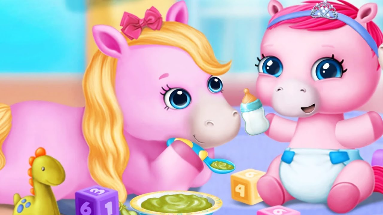 Play Fun Pony Sisters Baby Horse Care Kids Game - Babysitter Daycare ...