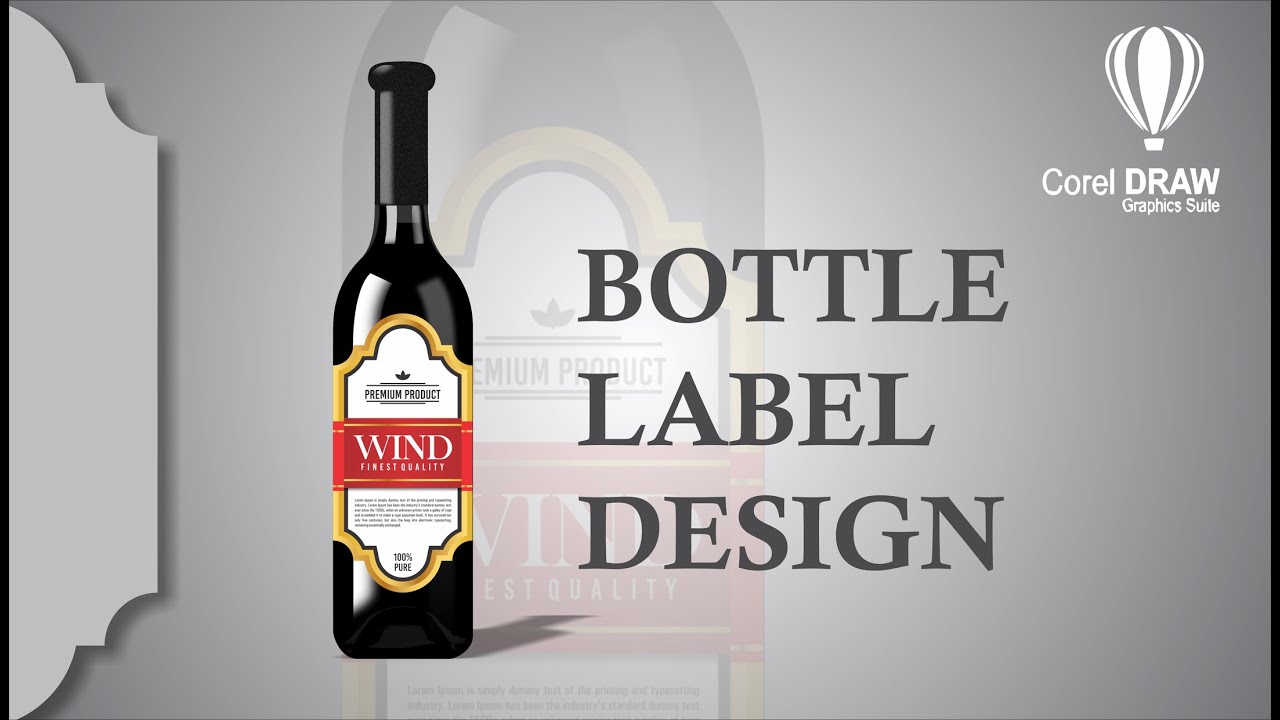 Bottle Label Design | Corel Draw Tutorial | Creative Label Design # ...