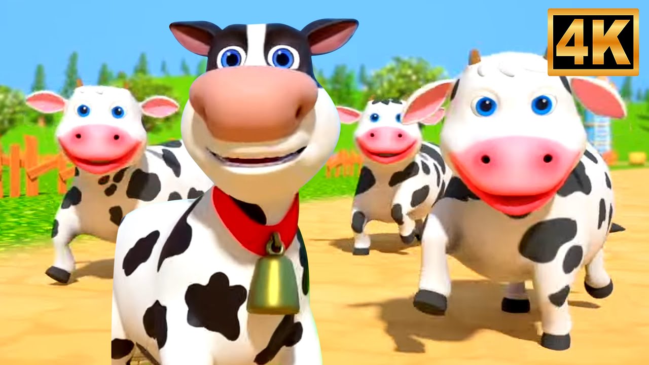 Five Little Cows Went Out One Day, Nursery Rhymes & Preschool Songs ...