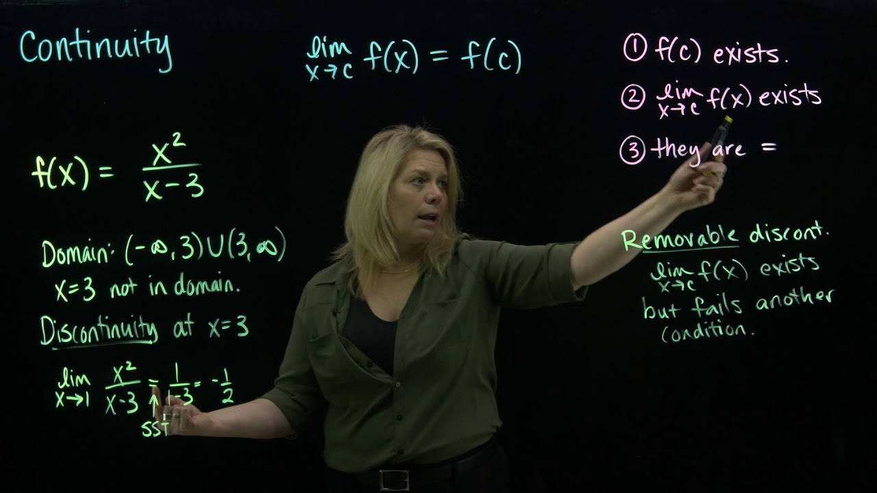 Examples for continuity and removable versus nonremovable - YouTube