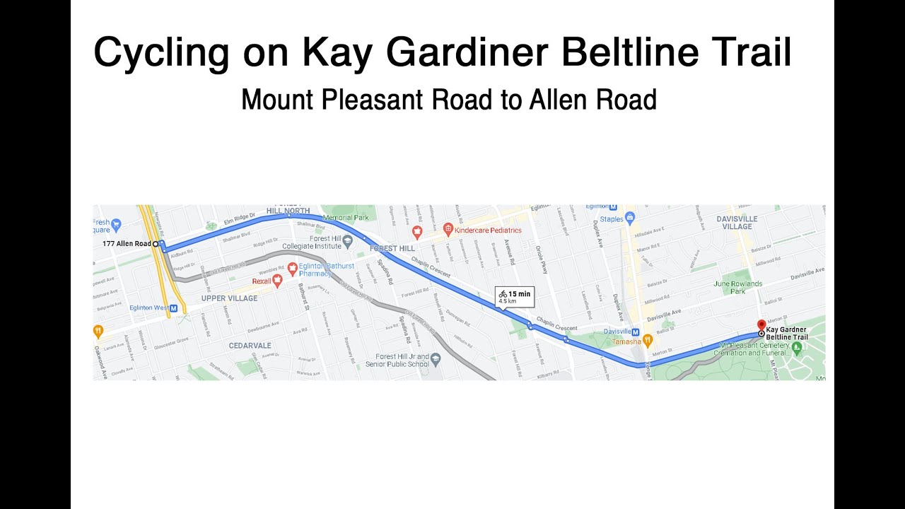 Cycling In Toronto: Mount Pleasant Road to Allen Road (Kay Gardner ...