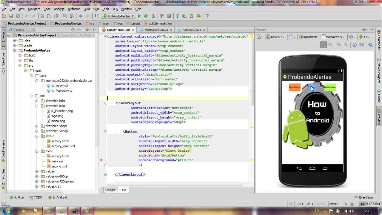 Android Tutorial Ii Learning To Create Alertdialog Toast And
