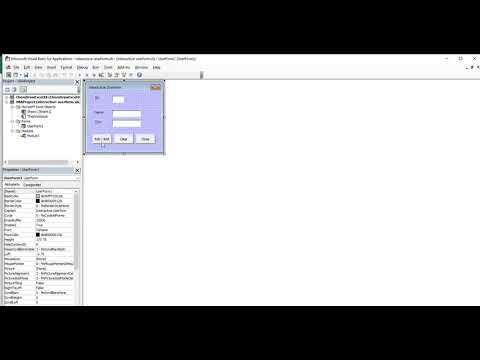 Interactive userform using excel - YouTube