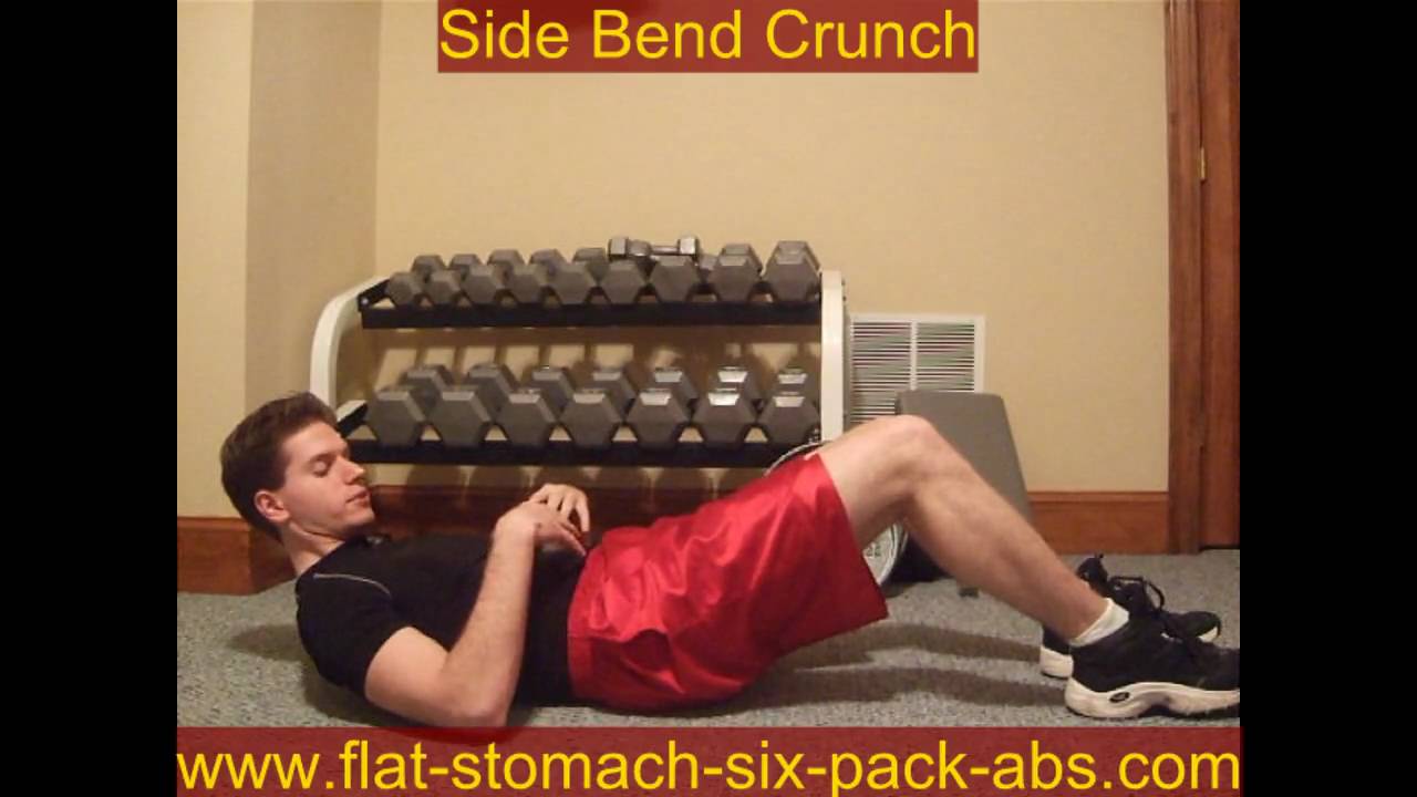 Side Bend Crunch For Love Handles Flat Stomach Six Pack Abs - YouTube