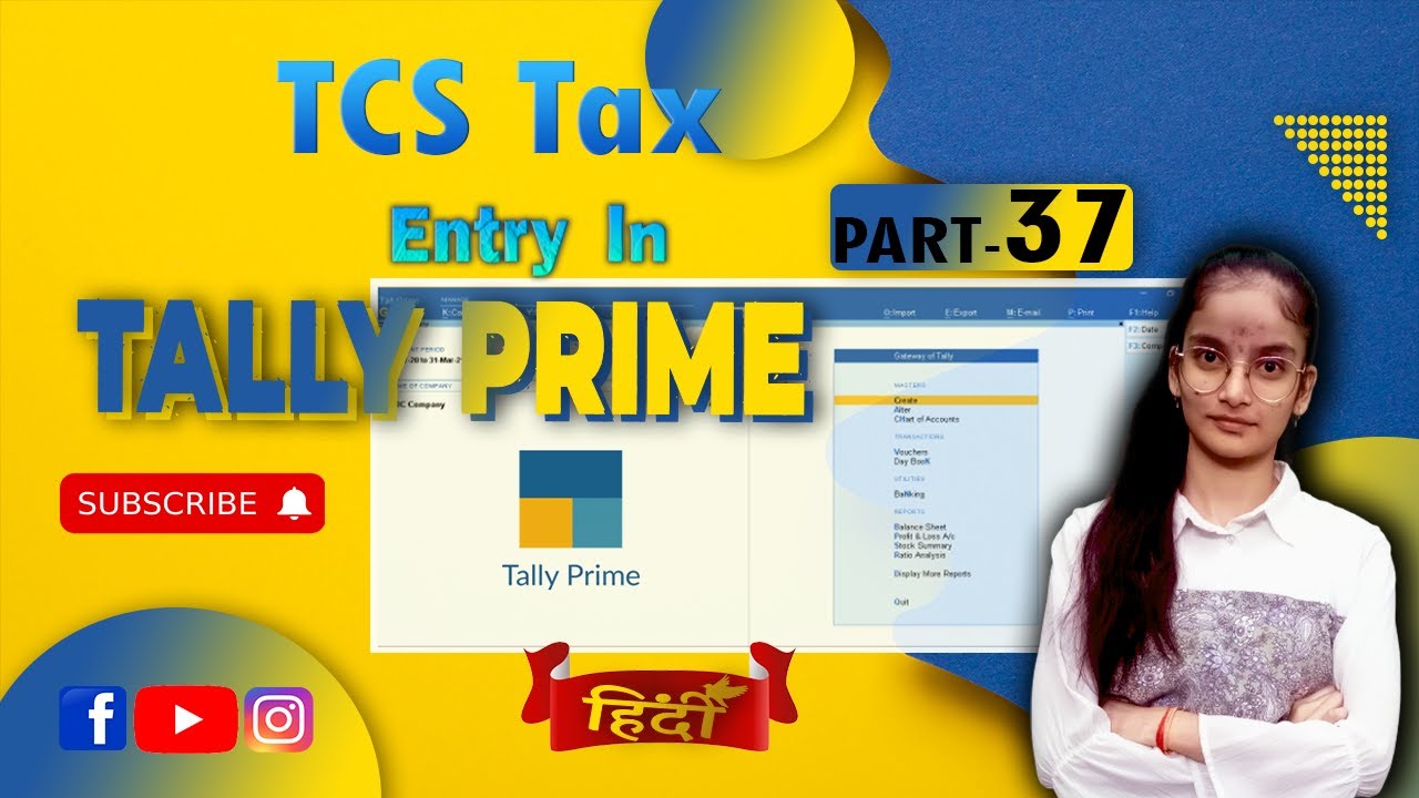 #37 TCS on sale of goods in tally prime | TCS Entry in Tally Prime # ...