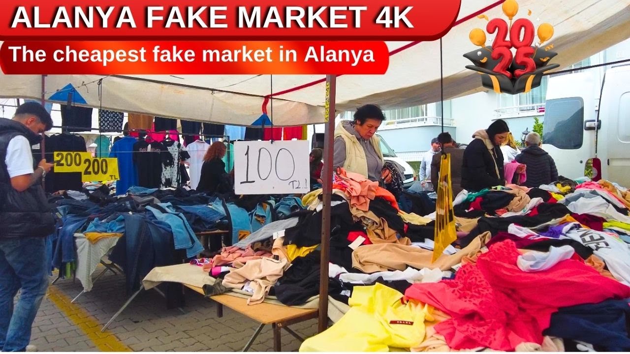 The cheapest fake market in Alanya ! alanya mahmutlar bazaar 2024 ...