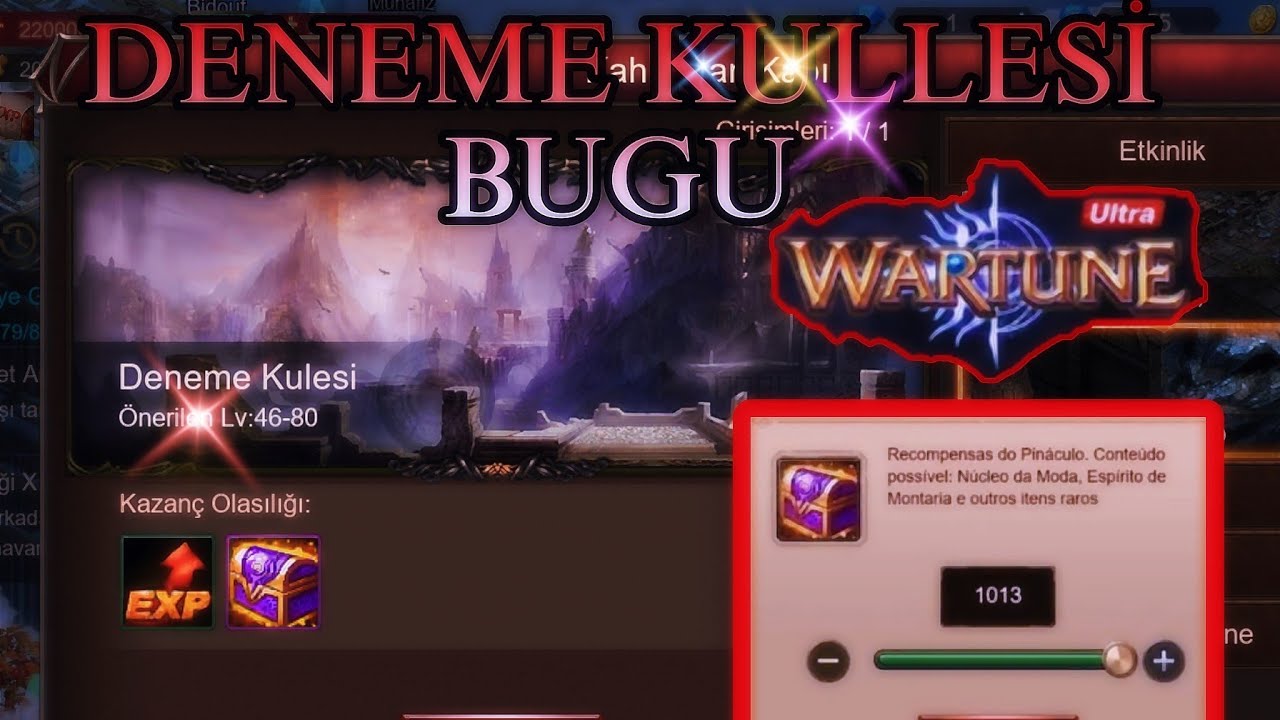 DENEME KULLESİ BUGU (3 GÜNLÜK BAN) -WARTUNE ULTRA - YouTube