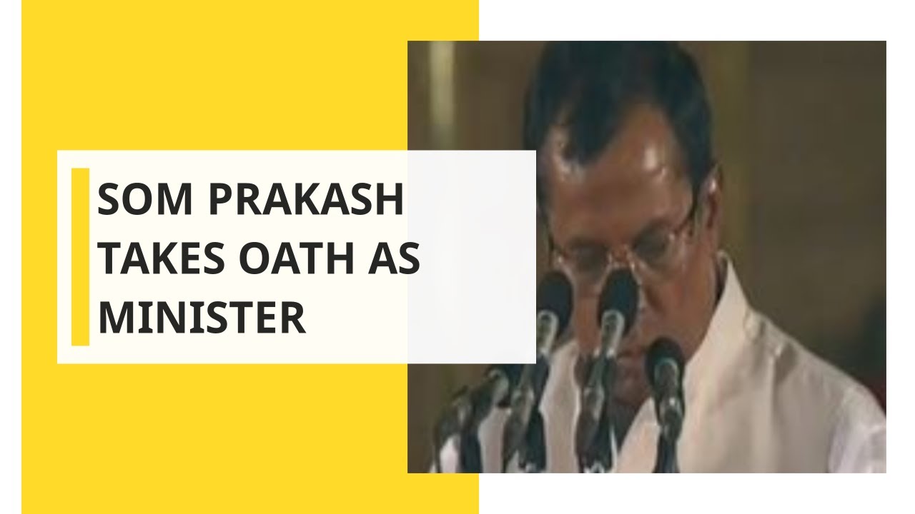 V Muraleedharan and Som Prakash take oath as minister - YouTube