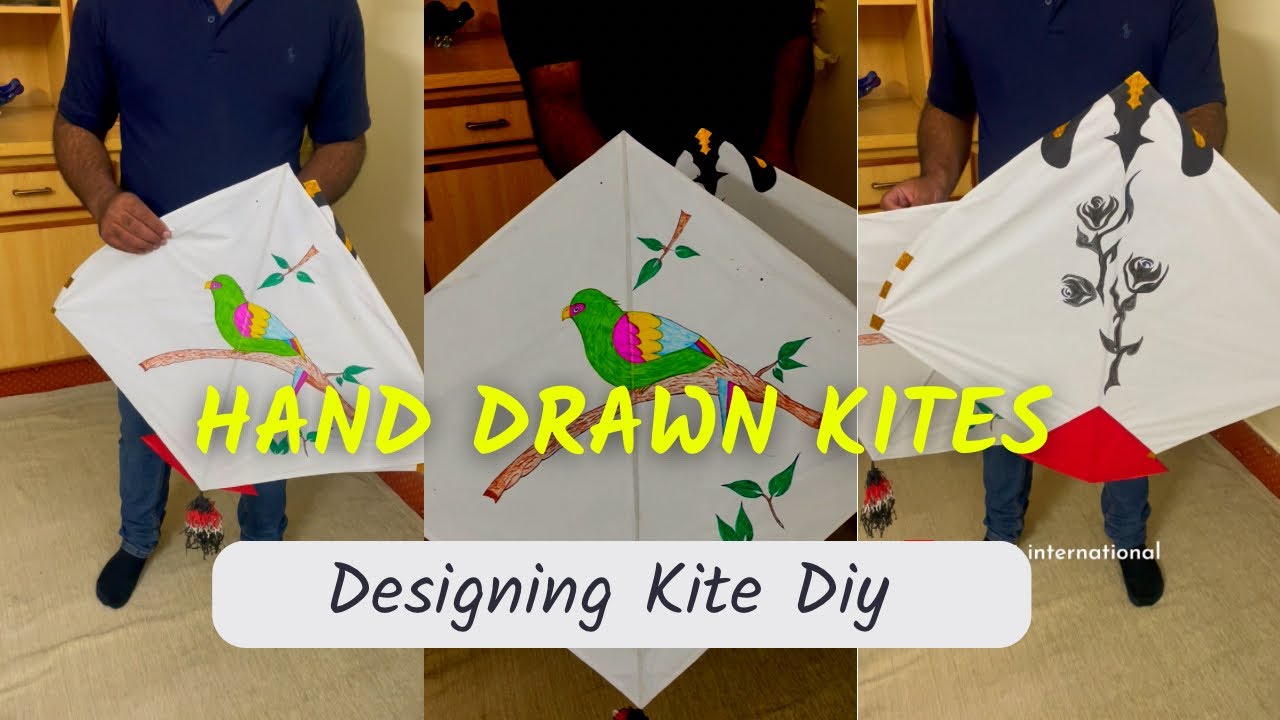 Kite Designing ideas:Beautiful hand made kites: Basant festival - YouTube