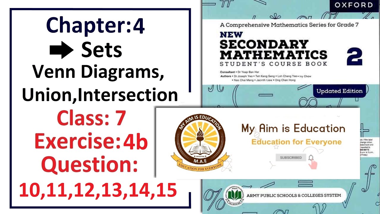 Exercise 4B Questions 10, 11, 12, 13, 14, and 15 – Solution (Venn ...