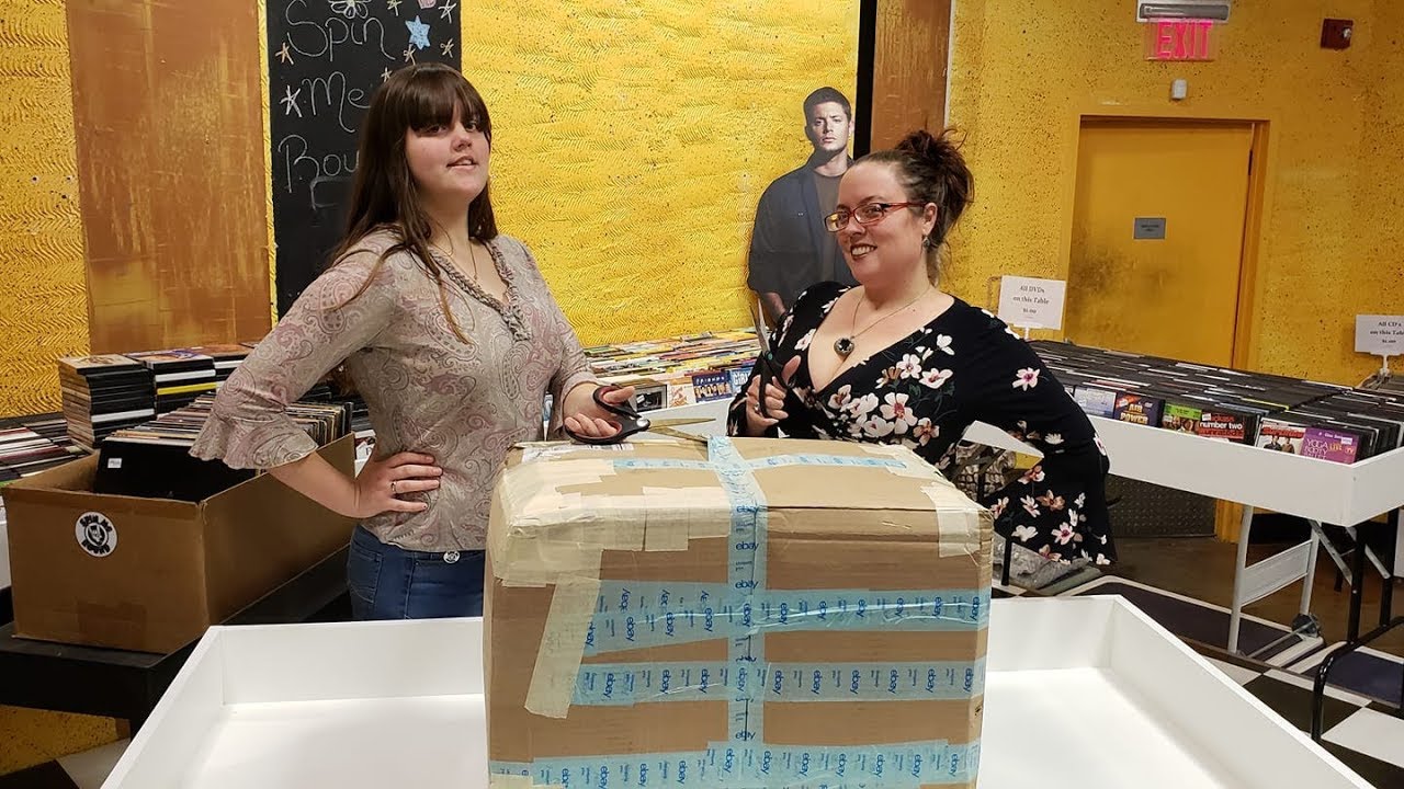 Vinyl Records & a Mystery Box of Movies - YouTube