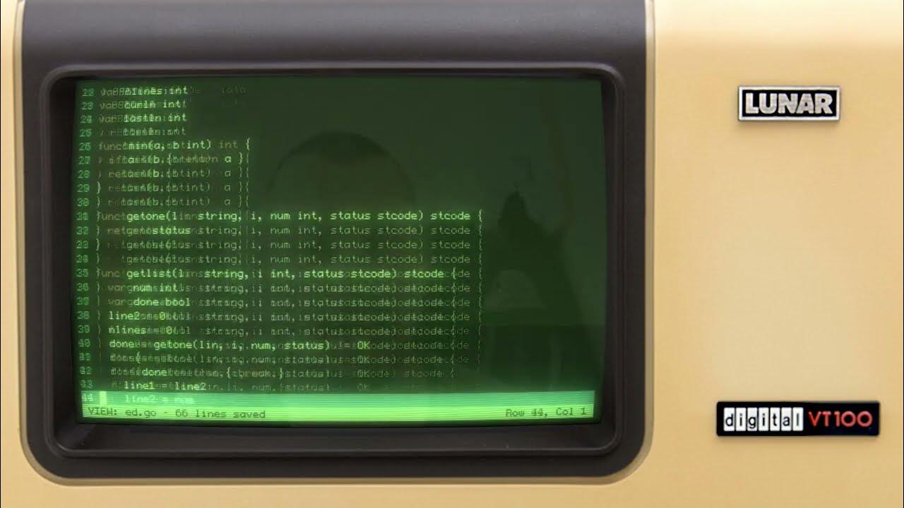 Realistic emulation of a retro terminal with CRT screen - YouTube