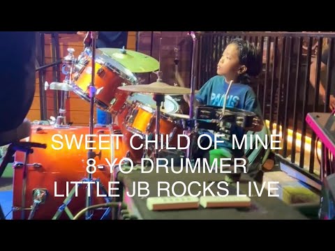 Sweet Child Of Mine - 8yo LITTLE JB ROCKS LIVE JAM, orig. by #GunsnRoses #Sweetchild #LittleJBRocks