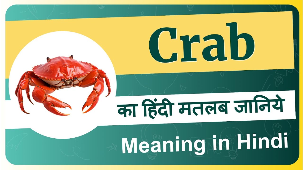 Crab meaning in Hindi | Crab ka matlab kya hota hai | Crab means and ...