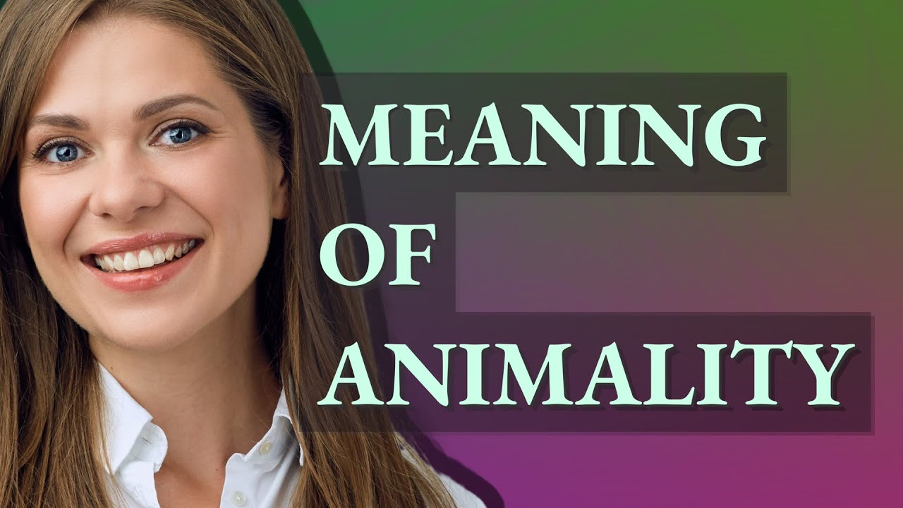 Animality | meaning of Animality - YouTube