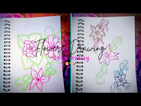 How to draw cute Aesthetic flowers | doodles| easy beginner tips - YouTube