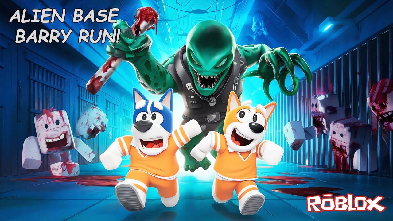 Bluey & Bingo ALIEN BASE BARRY Run! in Roblox - YouTube