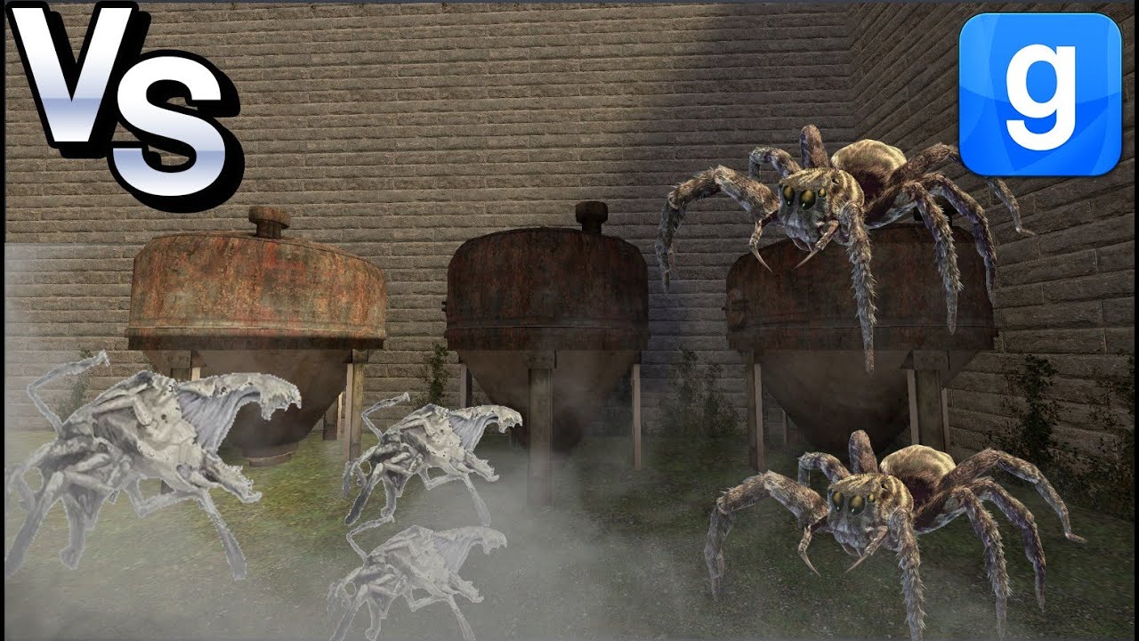 Cloverfield Parasites VS Giant Spiders SNPC Fight Garry's Mos - YouTube