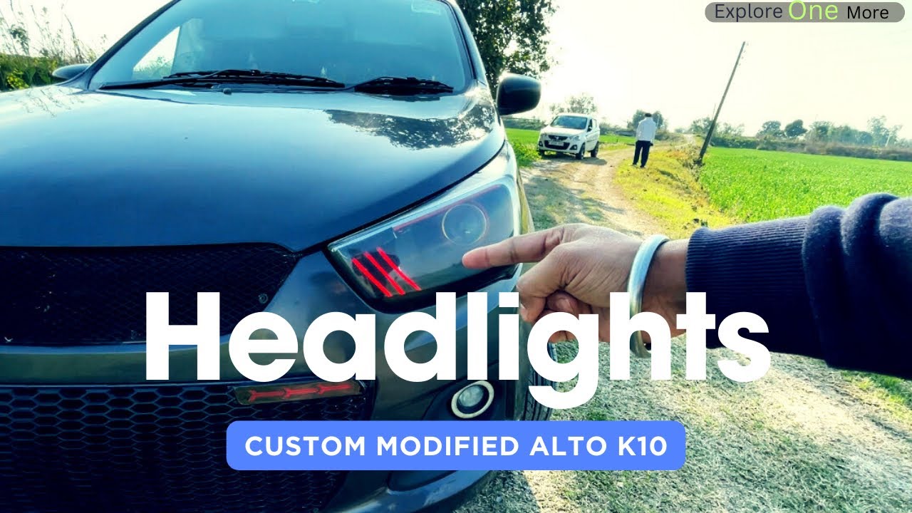 Mustang🚘inspired headlights upgrade in alto k10 in kathua|Modified lord ...
