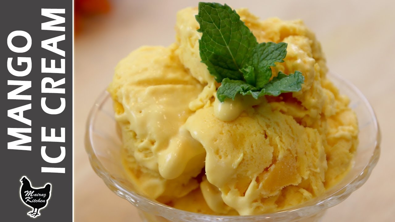 MANGO ICE CREAM RECIPE | Yummy Dessert Recipe | How to Make Ice Cream ...