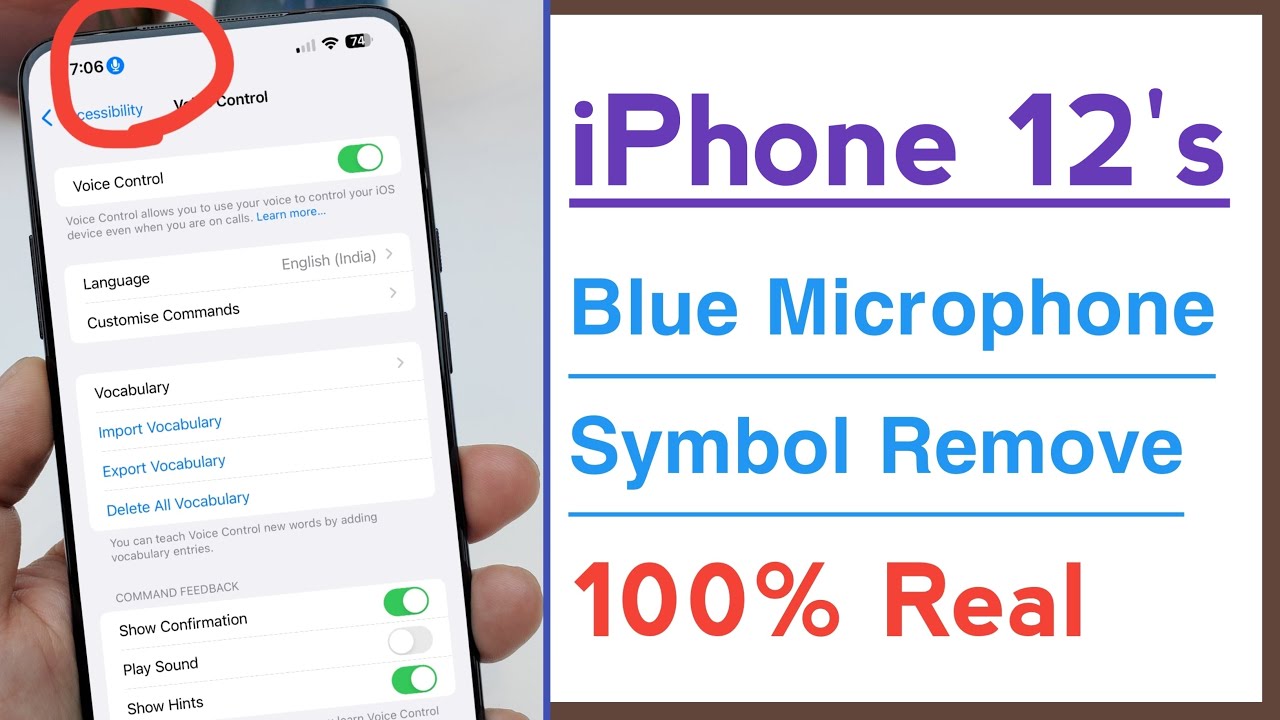 How To Remove Blue Microphone Symbol On iPhone 12’s - YouTube