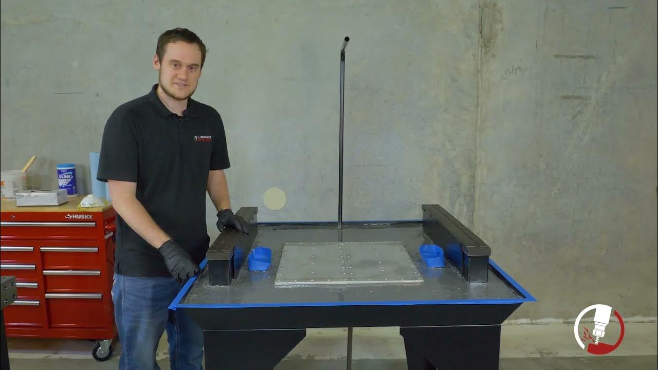 MR-1 CNC Mill Assembly Tutorial: Pouring the Epoxy Top Coat (Revised) - YouTube