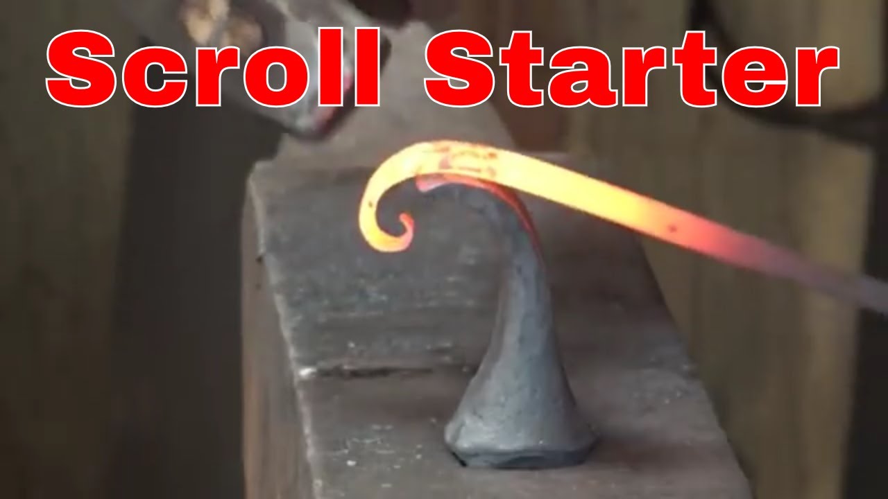 Scroll starter for forging scrolls - blacksmithing tools - YouTube