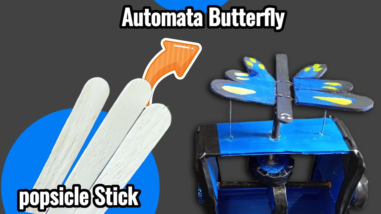 How to make Automata From ice Cream Stick | #popsicle #automata - YouTube