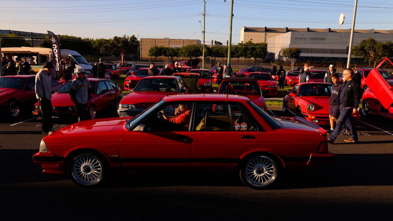 LARGEST DISPLAY OF RED CARS EVER SEEN - Bosch Highball Cars and Coffee ...