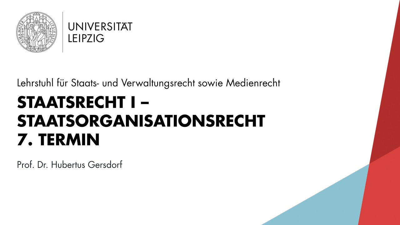 Staatsrecht I – Staatsorganisationsrecht [7. Termin] - YouTube