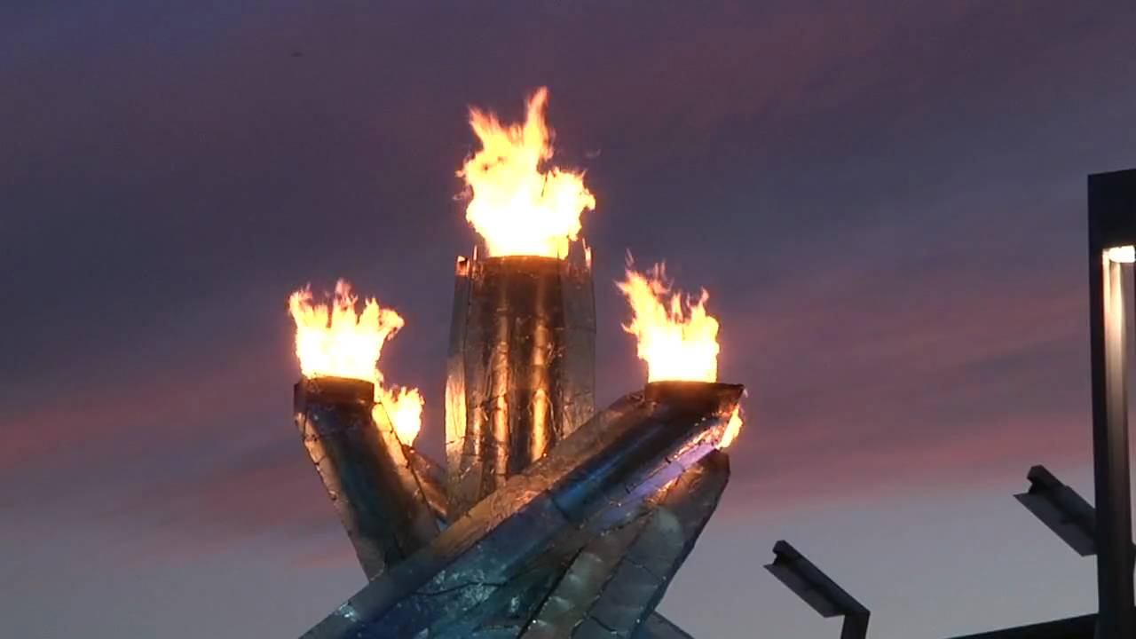 Olympic Flame at Sunrise - YouTube