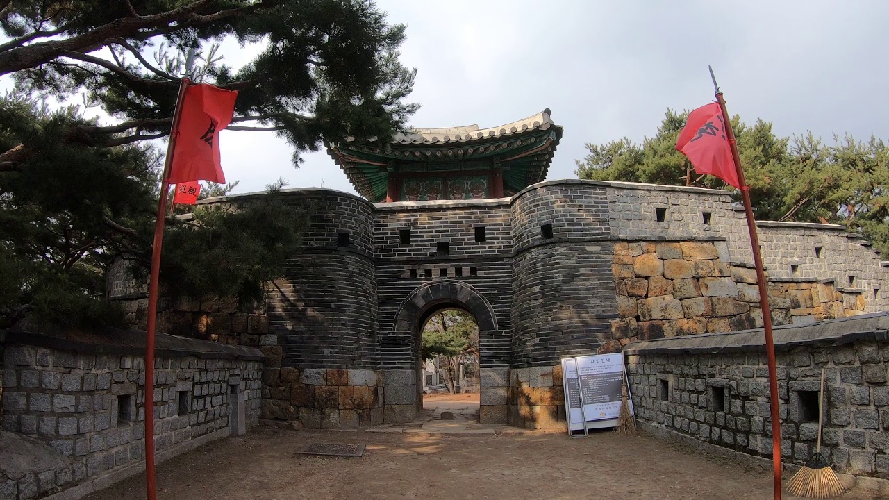【4k】수원 화성 Walking Hwaseong Fortress from Paldal Park to Paldalmun Gate ...
