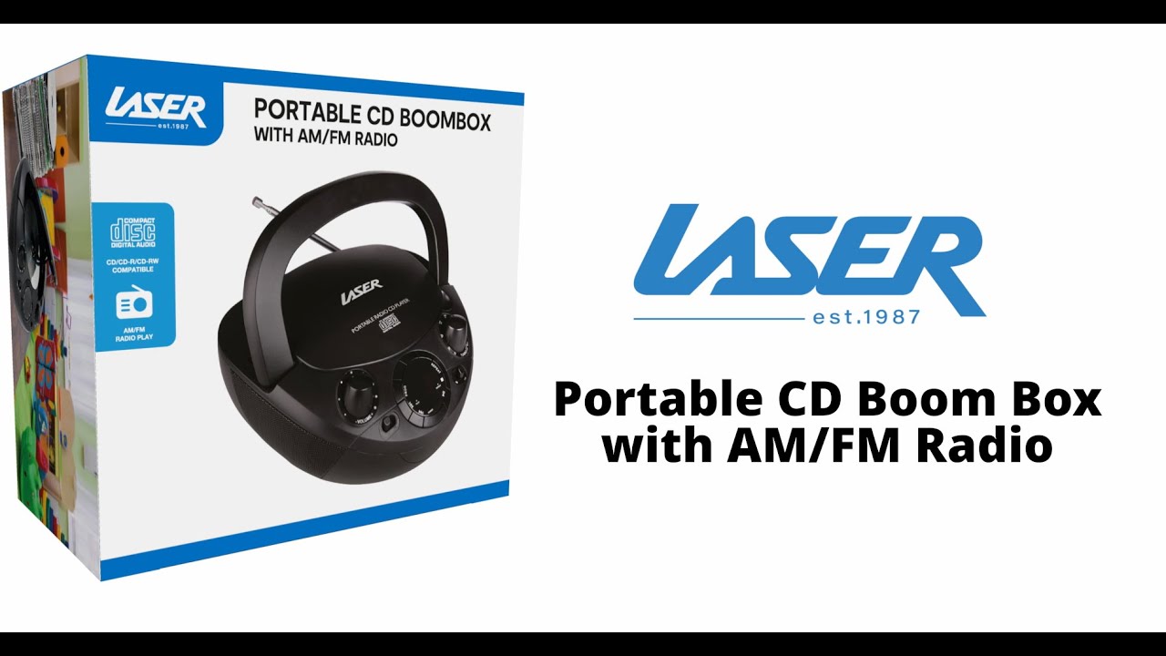 Bring Back the Classics with the Laser Portable CD Boombox! 🎶📻 # ...