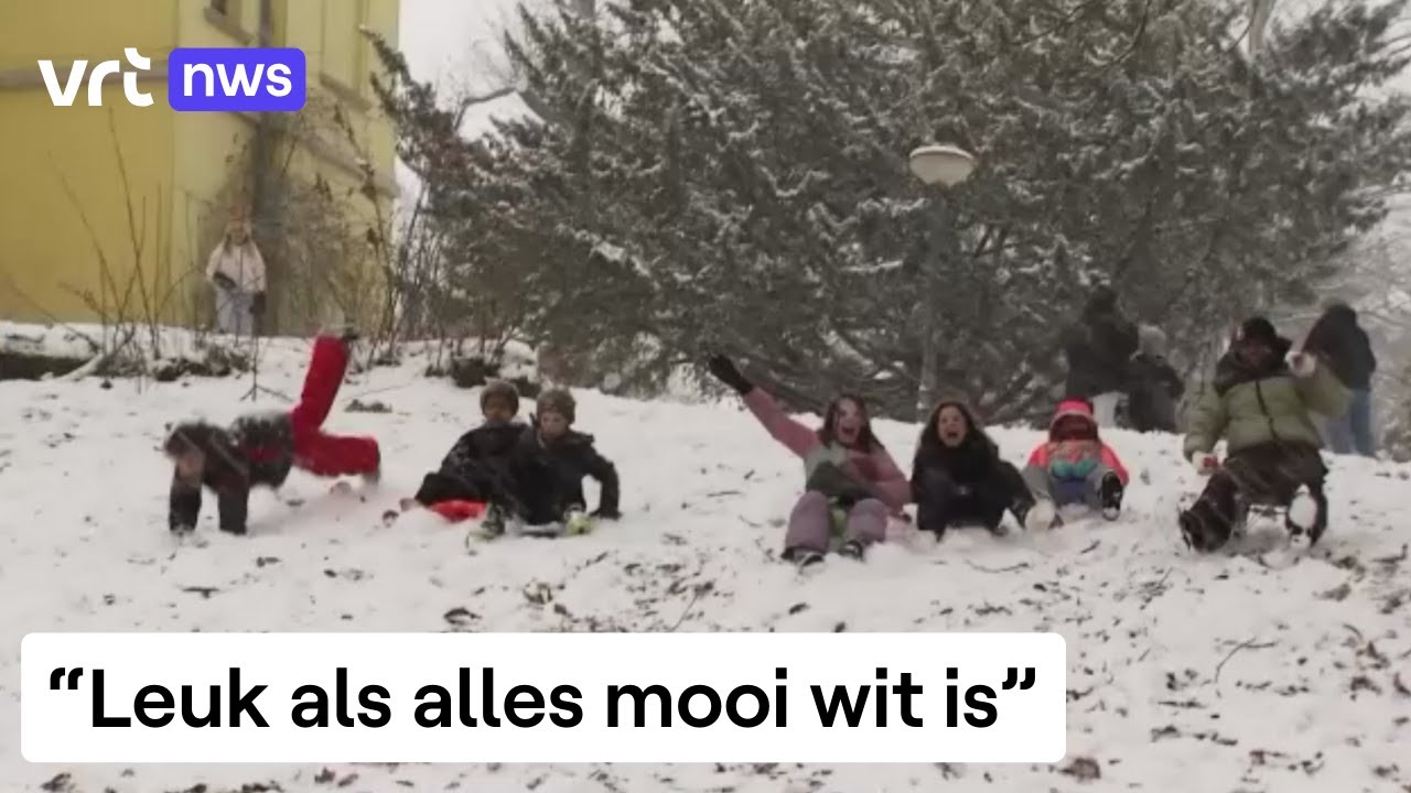 Sleeën, sneeuwballen en sneeuwengelen: jong én oud geniet in Vlaanderen ...