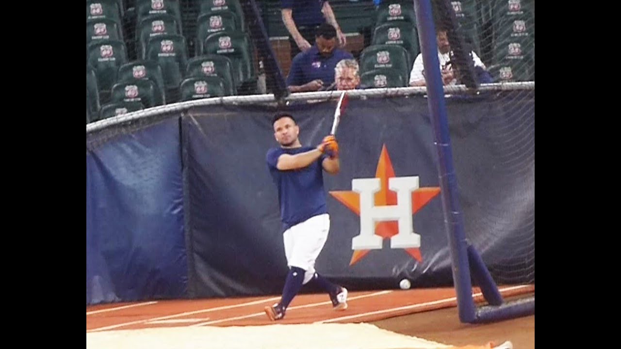 Jose Altuve...batting practice...ALDS Game 1...Astros vs. Mariners...10 ...