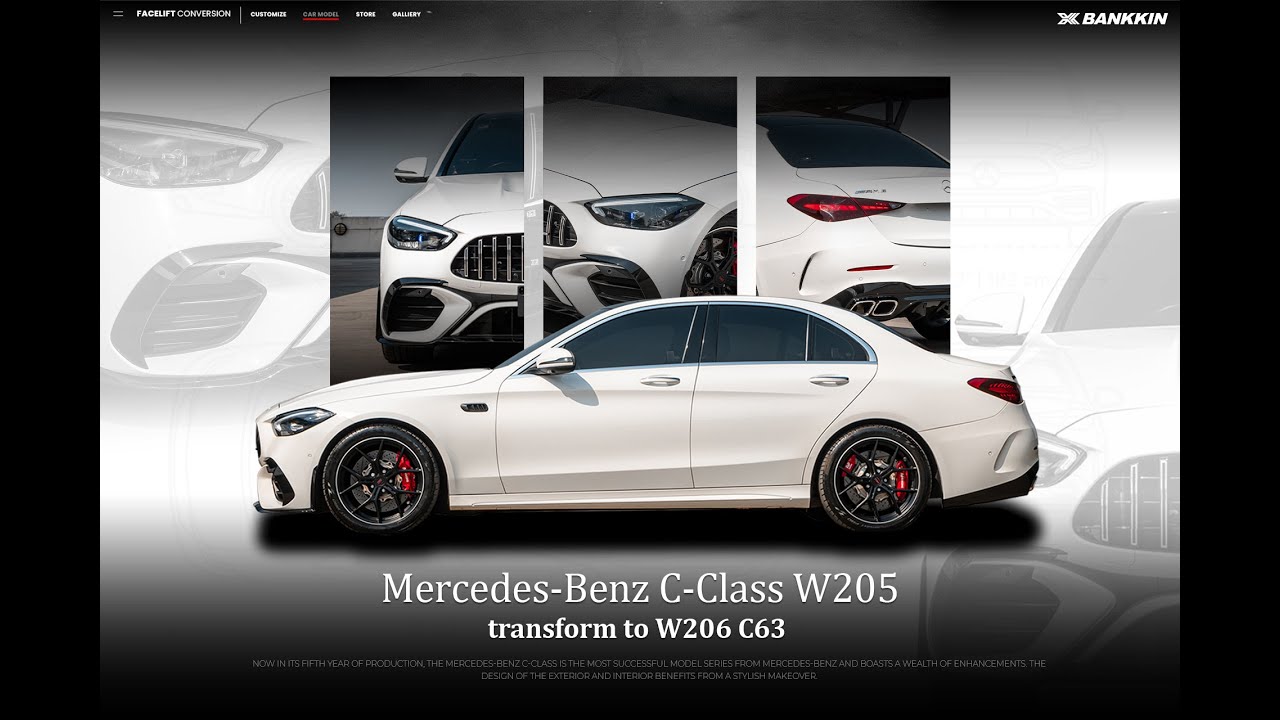 C-Class W205 เพิ่มความสปอร์ต เร้าใจด้วยลุค W206 C63 สเกลแท้ ฟิตติ้งเป๊ะ ...