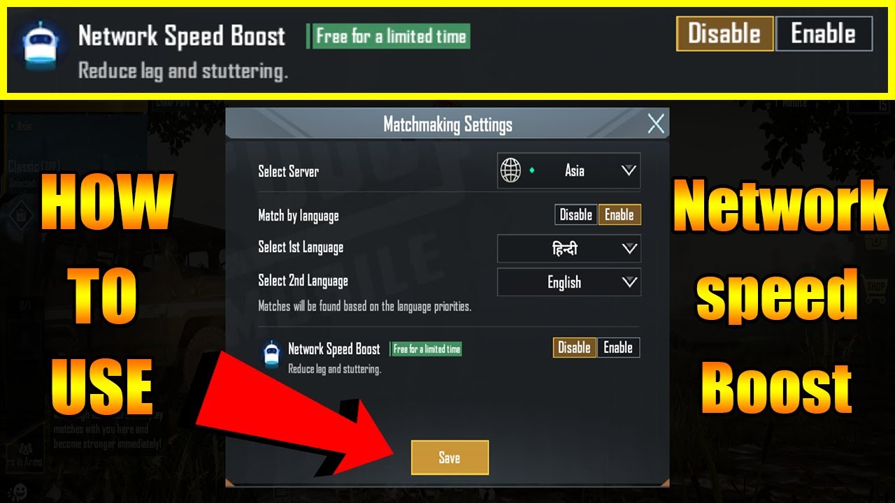 PUBG Mobile | No Lag | Network Speed Boost | How To Use Network Speed ...