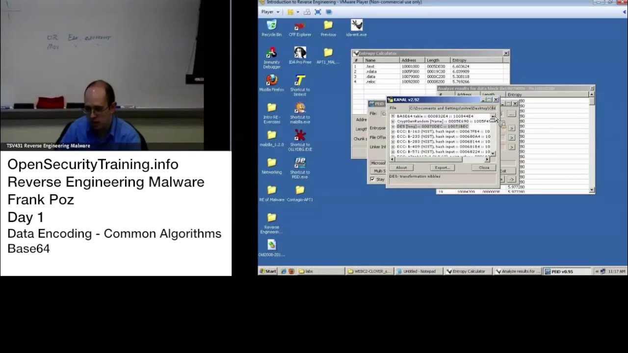 Reverse Engineering Malware Day 1 Part 11: Data Encoding - Common Algorithms - Base64 - YouTube