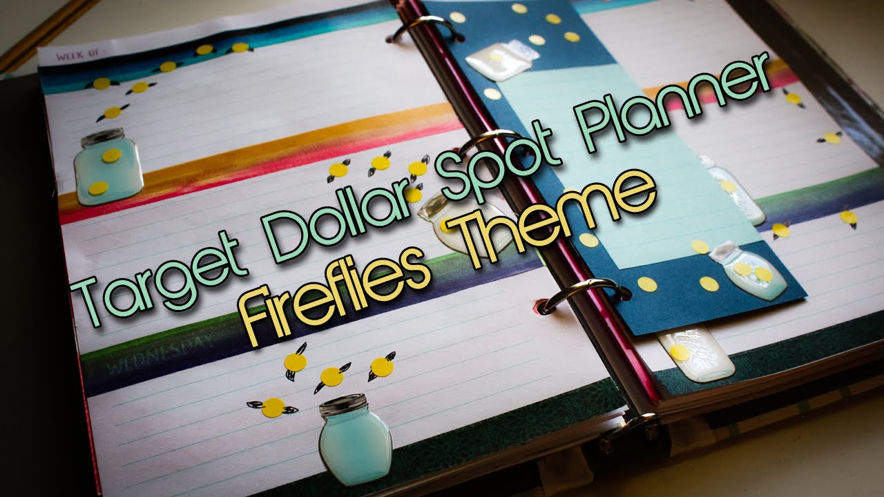 Plan With Me | Target Dollar Spot Planner | Fireflies Theme | Creation ...