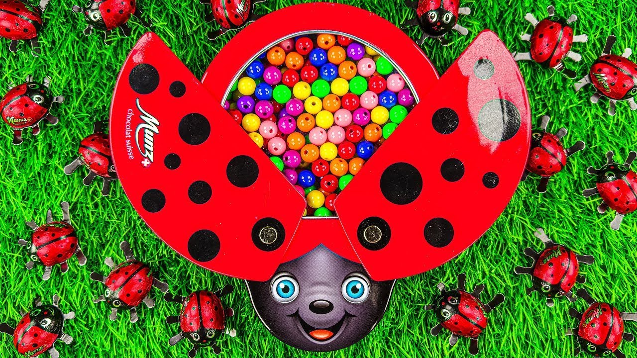 Satisfying Video | Mixing Rainbow Fruit & Colorful Lady Bug With Magic ...