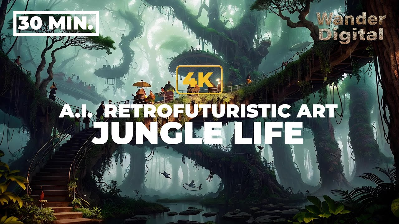 Human Life in the Jungle AI-generated Art in 4K Nature Sounds 🌴 - YouTube