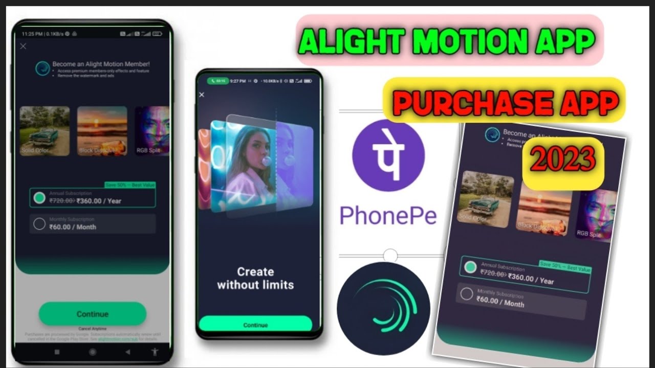 alight motion app subscription kaise le alightmotion app purchase phone ...